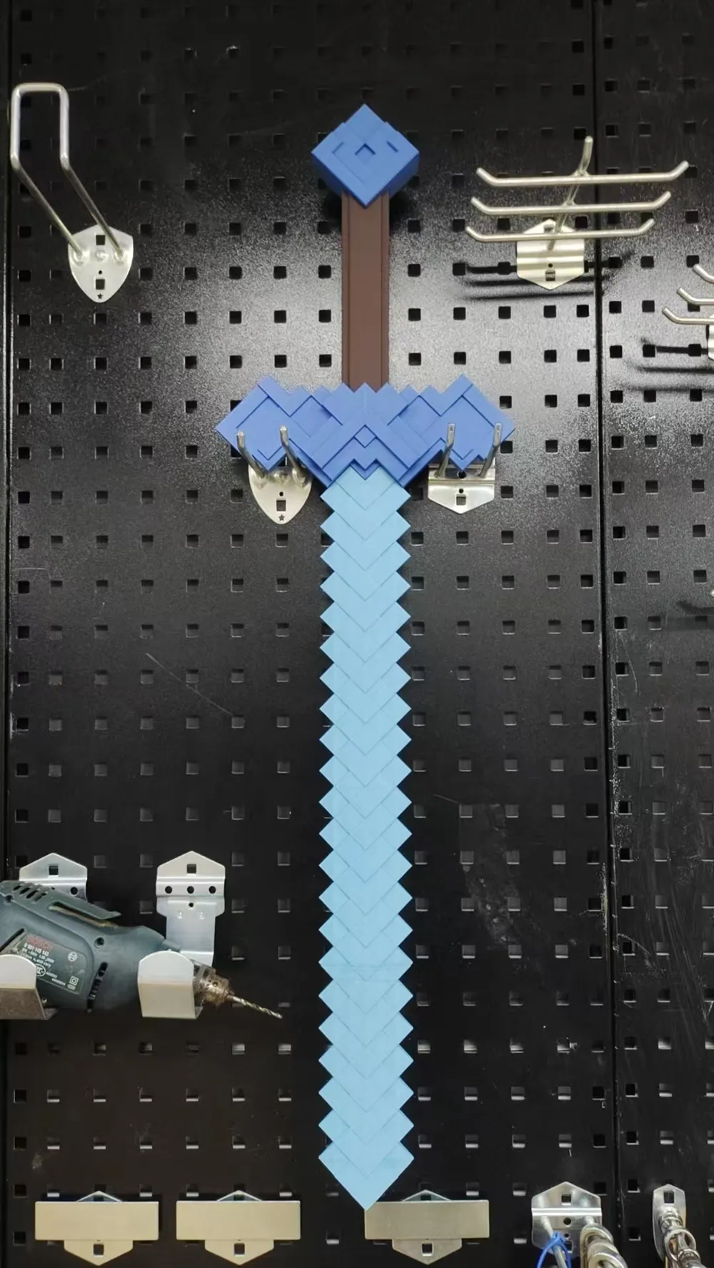 Minecraft diamond sword, glow-in-the-dark by ZH002 MakerWorld: Download Free 3D Models