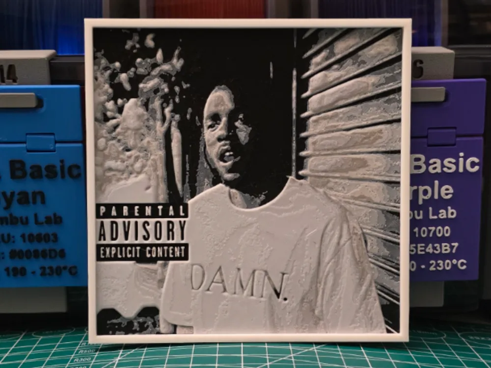 Kendrick Lamar "Damn." Album Poster - Hueforge Art by Lumpy3D ...