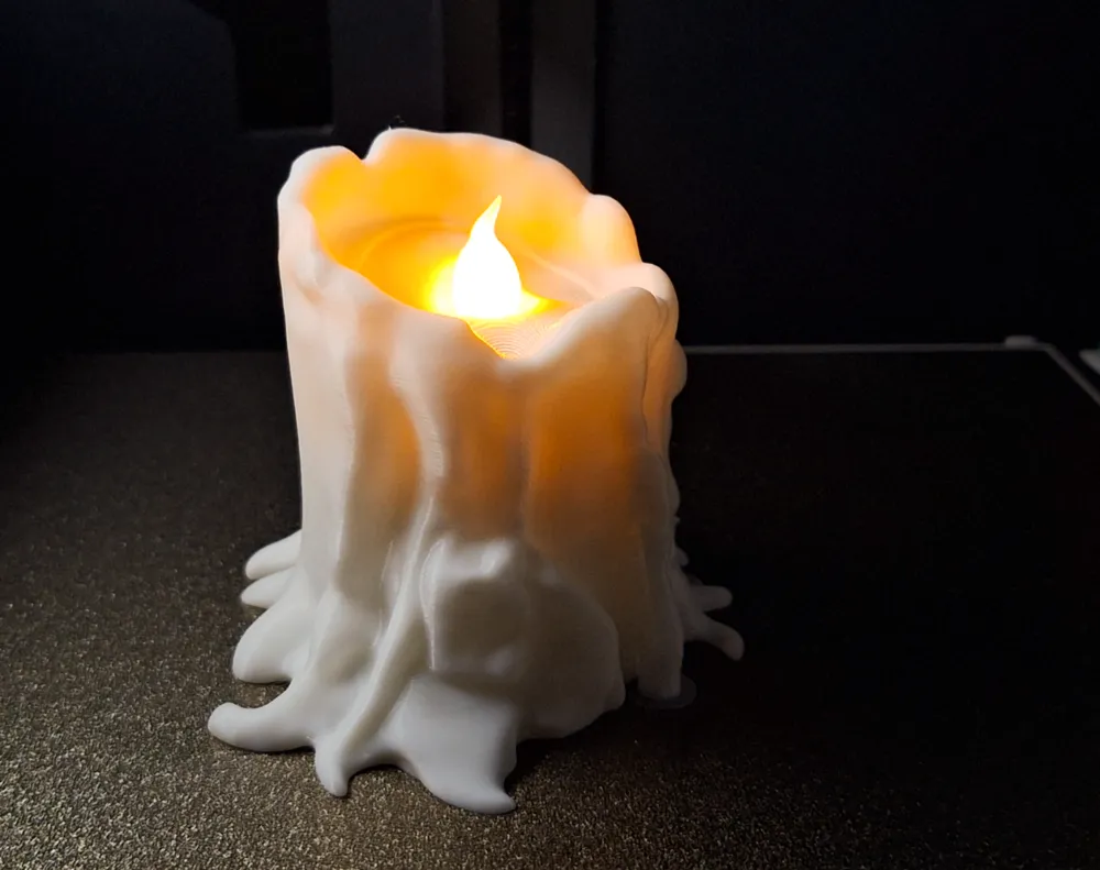 Melting Candle holder for LED Flame Tea Light by Officina23 - MakerWorld