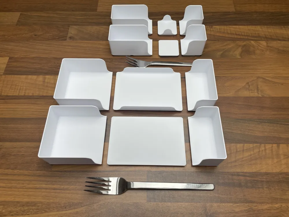 Gridfinity Kitchen Drawer (Parametric) Remixed by Trinitor MakerWorld ...