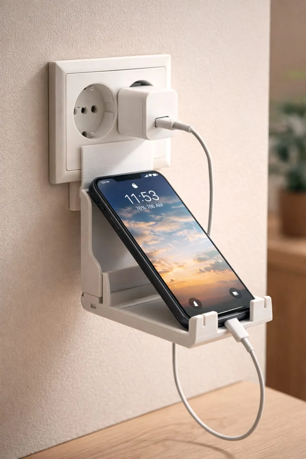 插座手机支架 - 免费 3D 打印模型 - MakerWorld