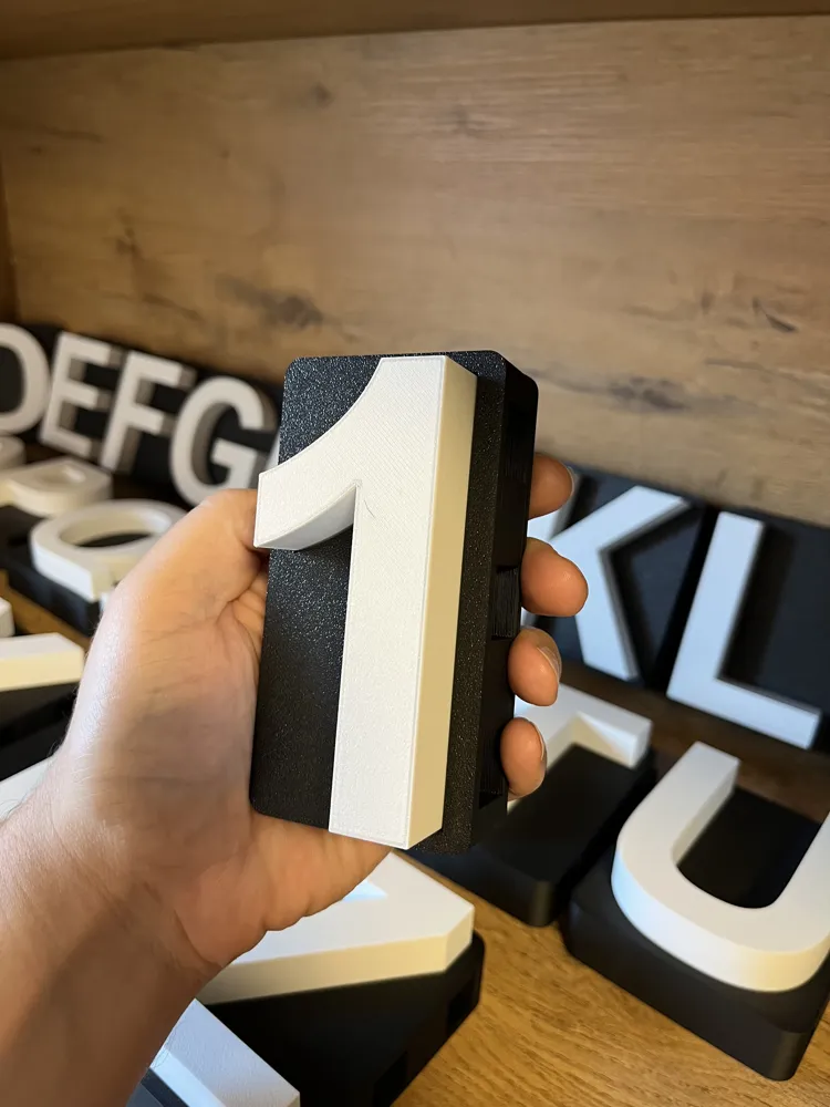 3D Zahl „1“ – modular, LED-fähig & 0–9 Serie von LetHimPrint MakerWorld ...