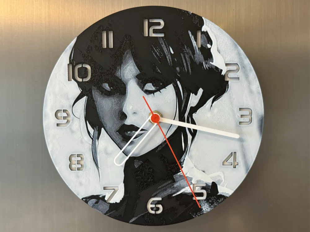 wall / desk clock Wednesday HueForge by cP3D - MakerWorld