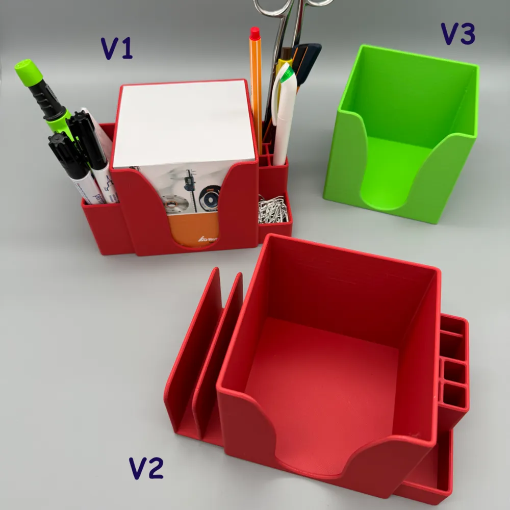Desk Craft Organizer Notepad Box 9x9 10x10 by practical3D - MakerWorld