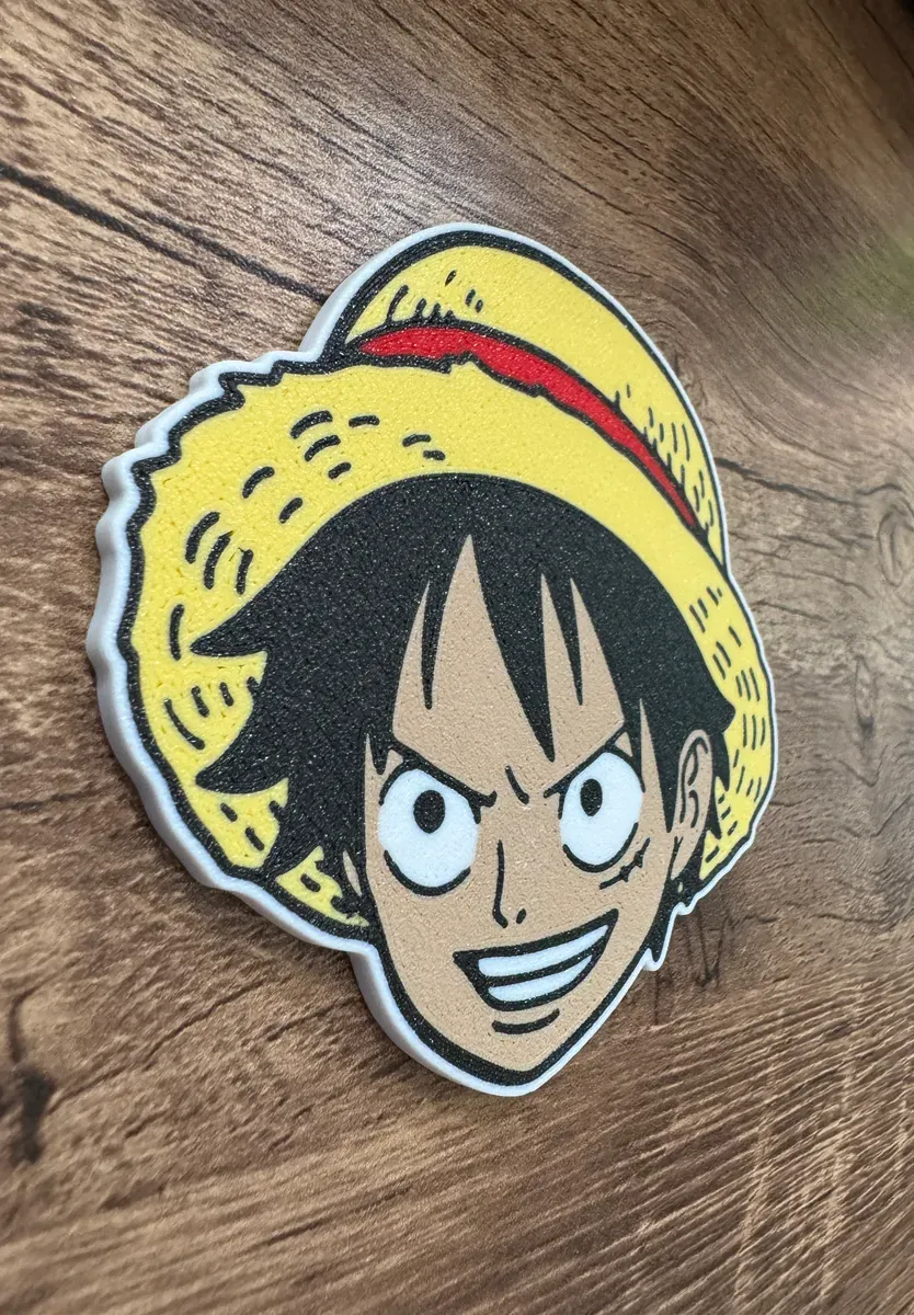 One Piece Luffy Magnet (8x3mm magnets) by omie - MakerWorld