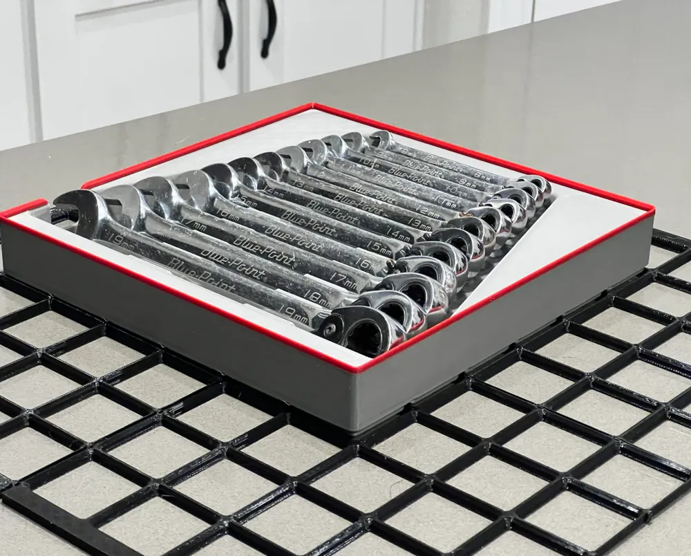 Gridfinity Blue-Point Combination Wrench Tray by Levi MakerWorld ...