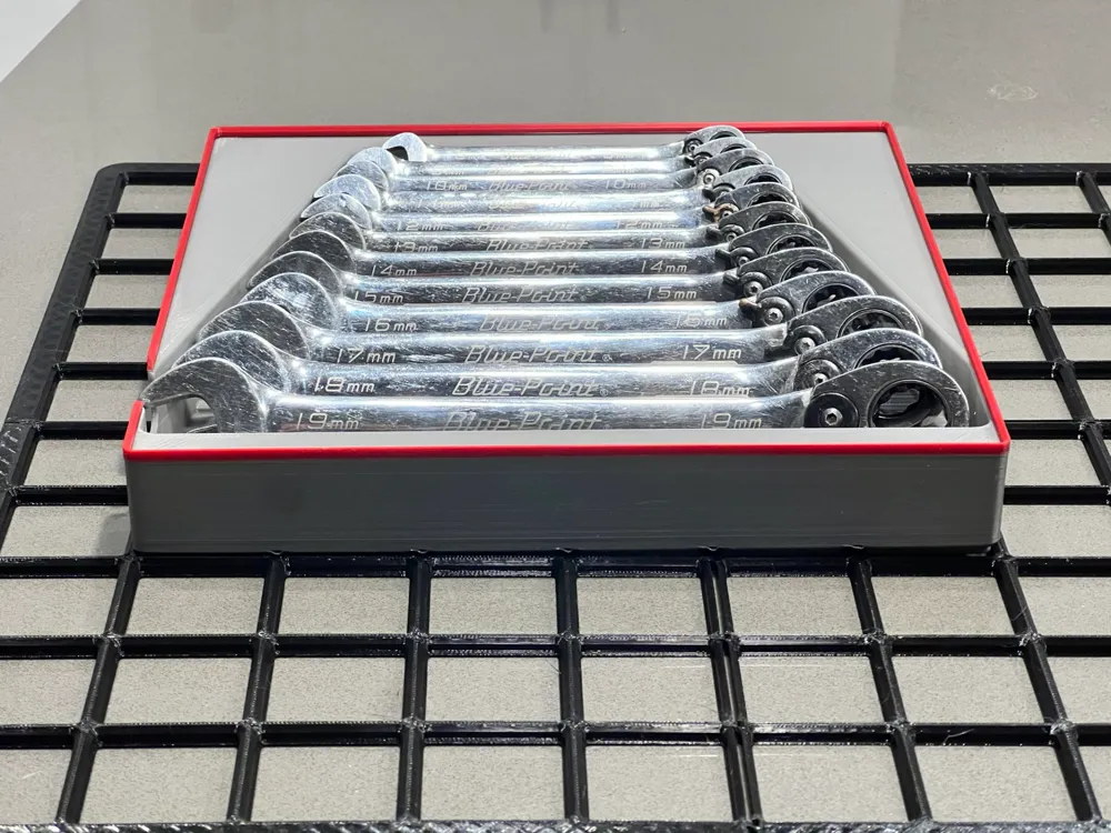 Gridfinity Blue-Point Combination Wrench Tray by Levi - MakerWorld