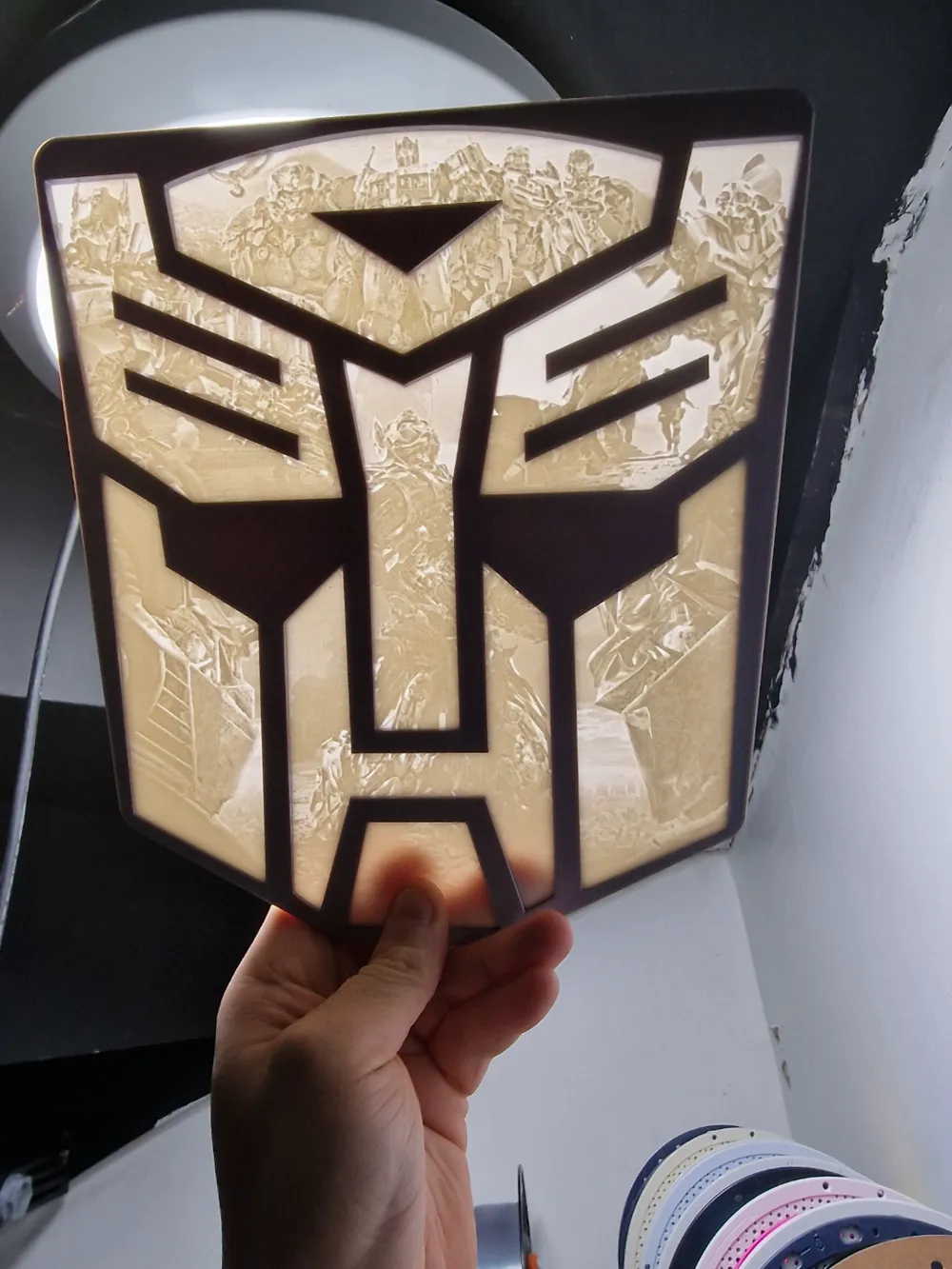 Transformers Autobot Lithophane Light Box by Customizable 3D MakerWorld ...