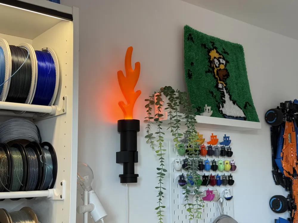 Halloween Flame Lamp Wall Decoration - LED Kit 001 by LH3D MakerWorld ...