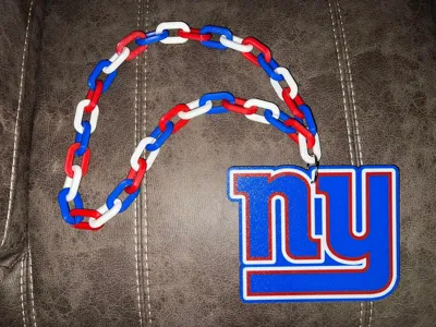 New York Giants Oversized Logo Chain NY Giants NFL Football by ...