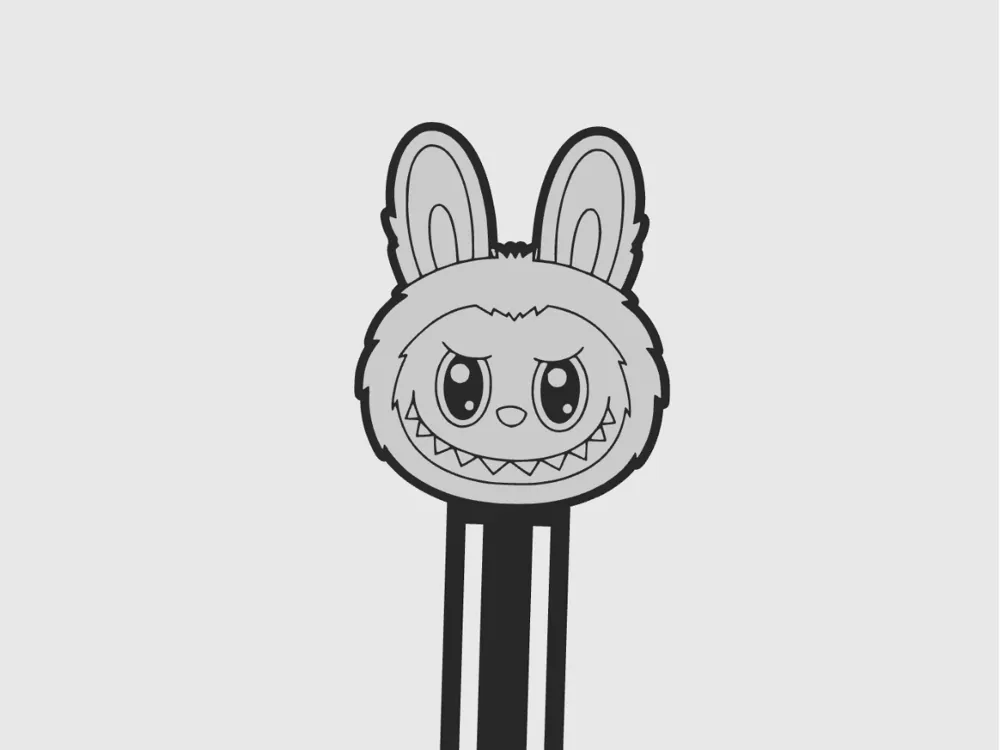 BookMark Labu bu Monster Head Cute Kawaii by TeraBite MakerWorld ...