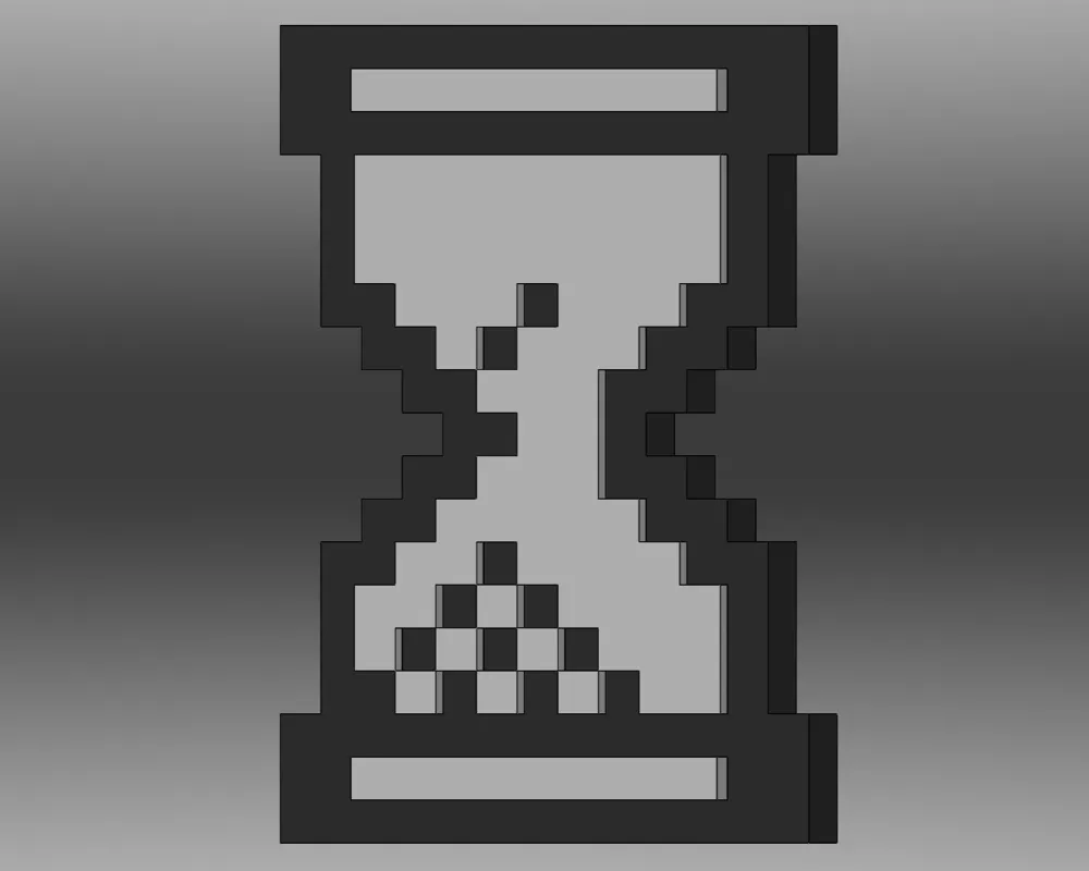 8-Bit Buffering Hour Glass- Fridge Magnet by 8-Bit Prints - MakerWorld