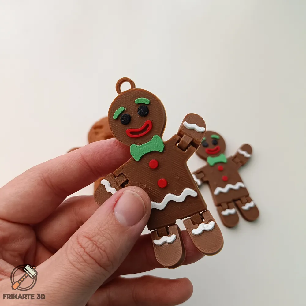Flexi Gingerbread Man Tree Decoration by Frikarte3D - MakerWorld