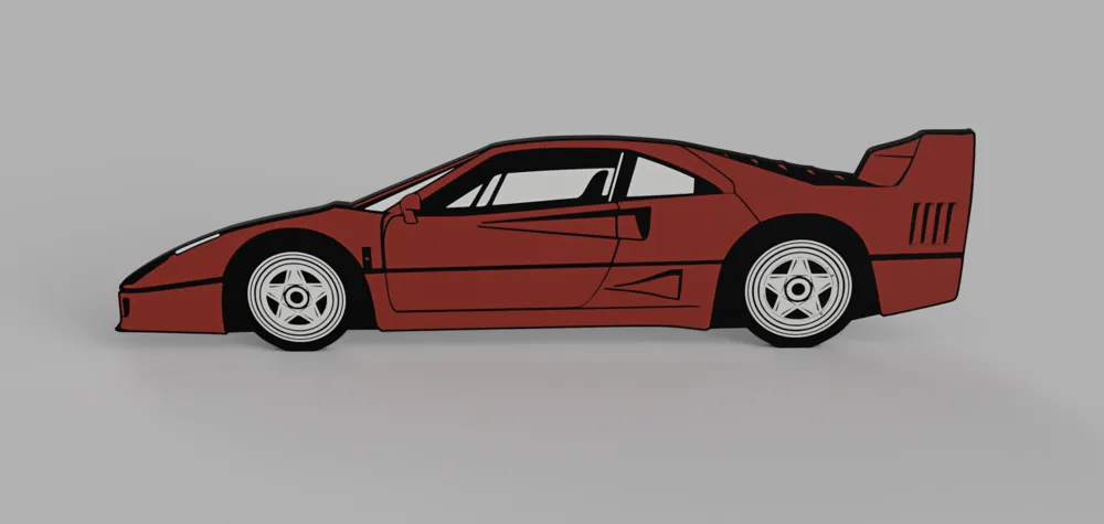 Ferrari F40 decor by Frank3D - MakerWorld