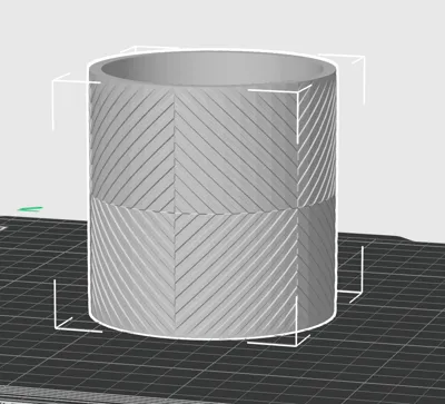 Diagonal triangles plant pot by prints for plants - MakerWorld