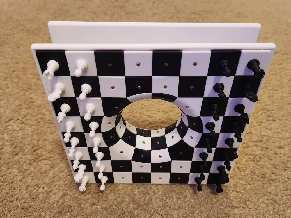 Wormhole Chess Board by DaveMakesStuff Remixed by Jacob!!! MakerWorld ...