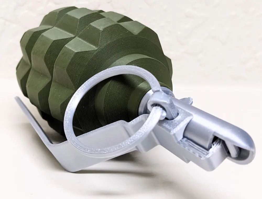 F1 Frag Grenade with Realistic Flying Handle - Free 3D Print Model ...