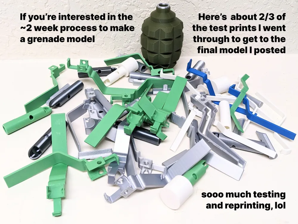 F1 Frag Grenade with Realistic Flying Handle by Rexi Labs MakerWorld ...