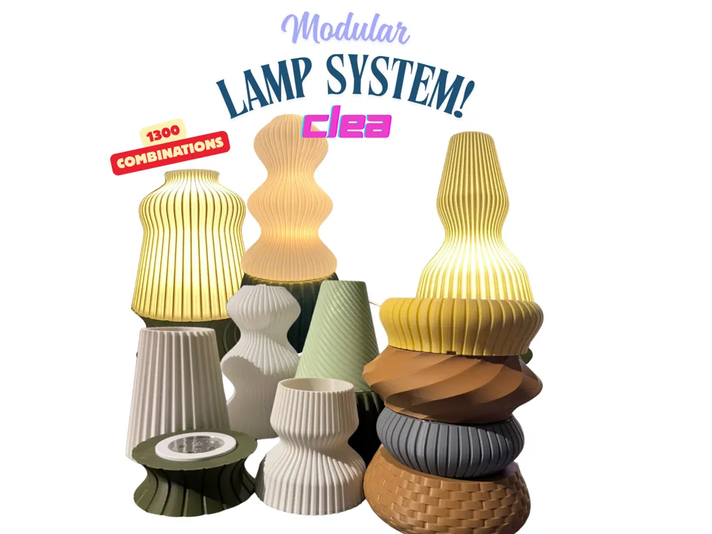 Clea Lamp System–Groove Texture| Modular Mega Pack by Mr. Maker 3D ...