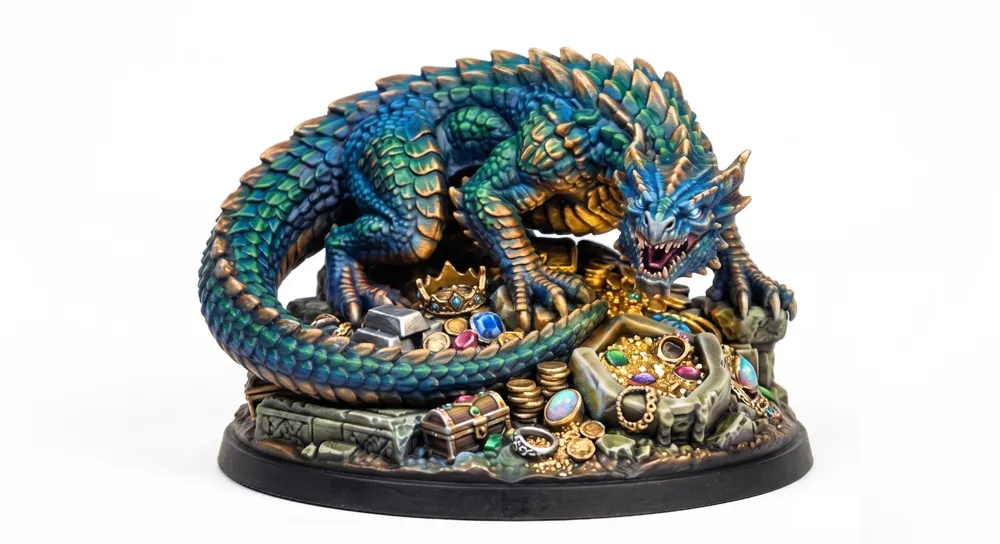 Hoard-Keeper Drake Treasure Dragon | RPG Miniature - Free 3D Print ...