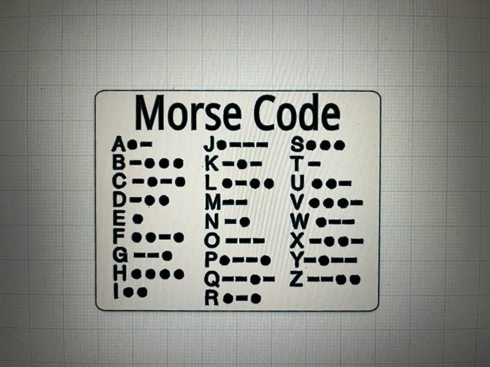 Morse Code Table by 3dtisk22 - MakerWorld