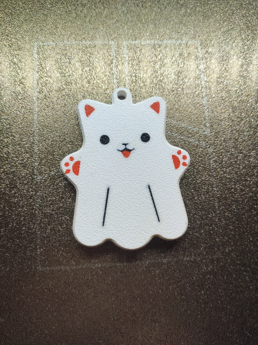 Cute Ghost Cat Keychain - Free 3D Print Model - MakerWorld