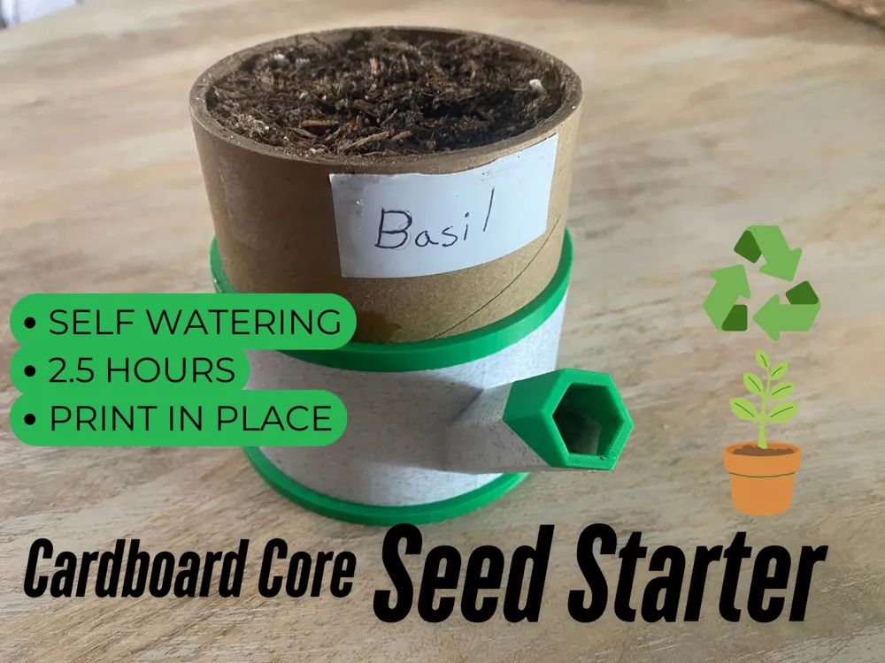 Bambu Spool Core Seed Starter - Self Watering! by Type1Printing ...