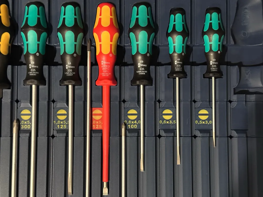 Gridfinity Wera Screwdriver ID Tags Insert & Other Remixed by FatCat - MakerWorld