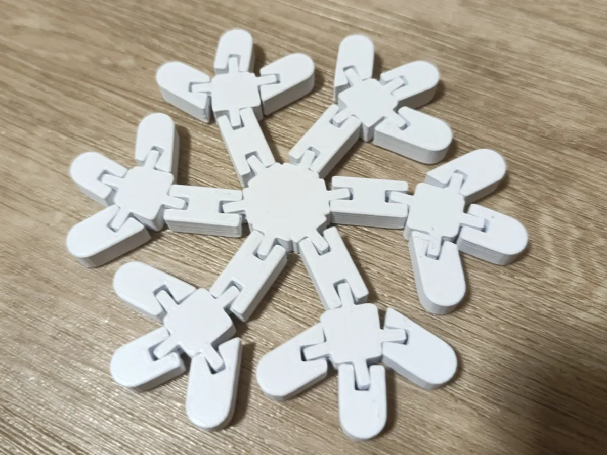 Ultra flexi snow flake - Free 3D Print Model - MakerWorld