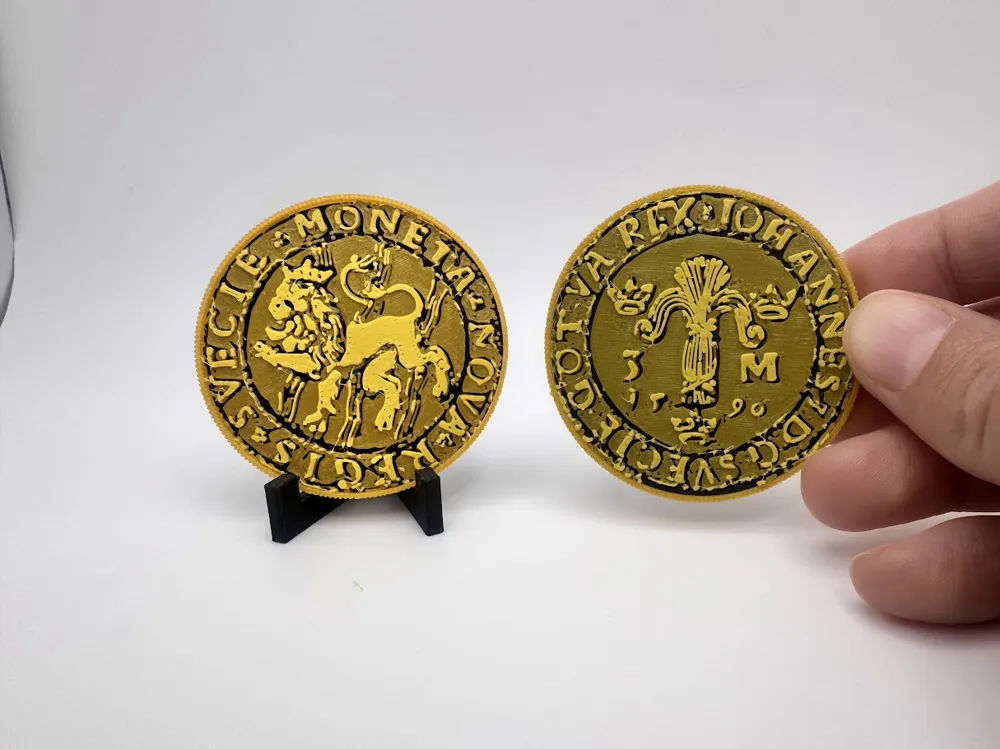 Ultrakill Coin (Johan III Type 1 Swedish 3 Mark) - Free 3D Print Model ...