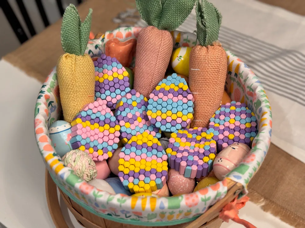Easter Egg Hex Fidget (Print-in-Place Sliding Fun) - Free 3D Print ...