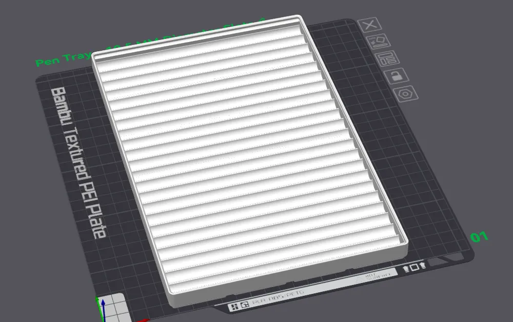 Pen Tray - 10.5 MM Diameter Slots - Gridfinity 4x6 by EMB3D MakerWorld ...