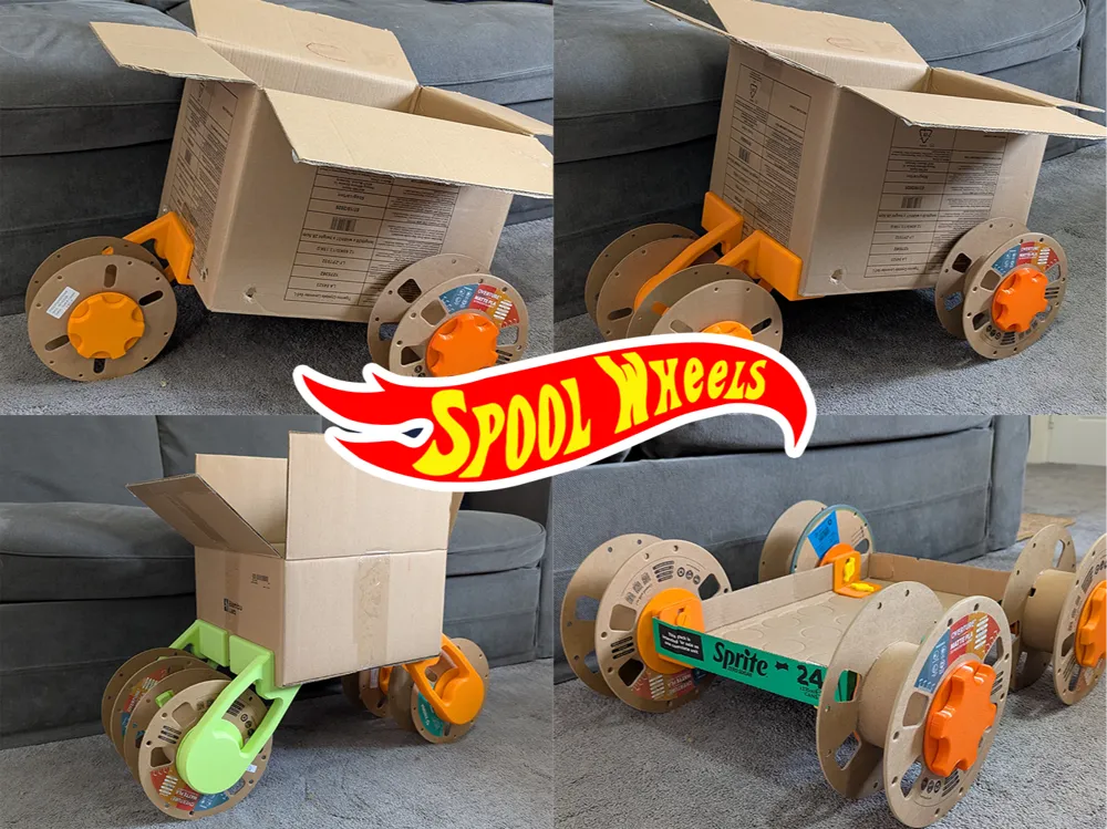 Spool Wheels - Card Spool Car Kit by Designs by Davyd MakerWorld ...