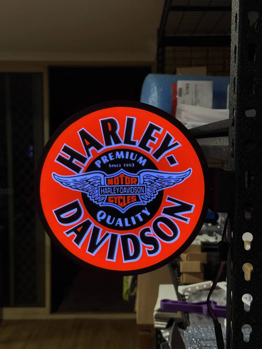 Two sided Harley - Davidson Wall mount light box - Free 3D Print Model ...