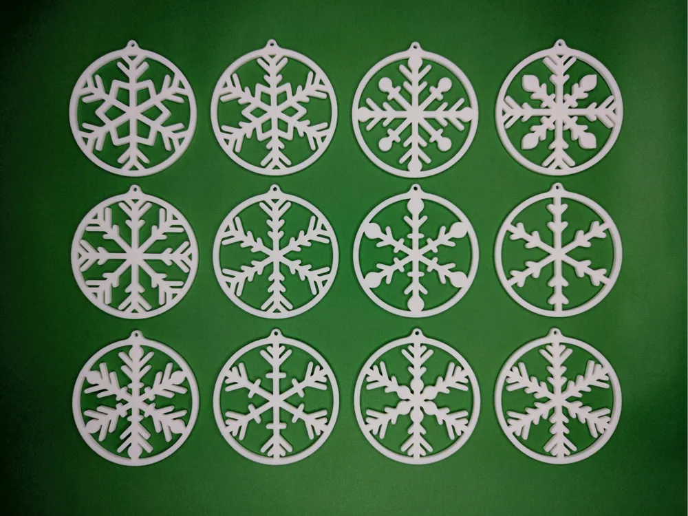 Christmas Snowflake Ornaments / Decorations V3 by SRP Labs - MakerWorld