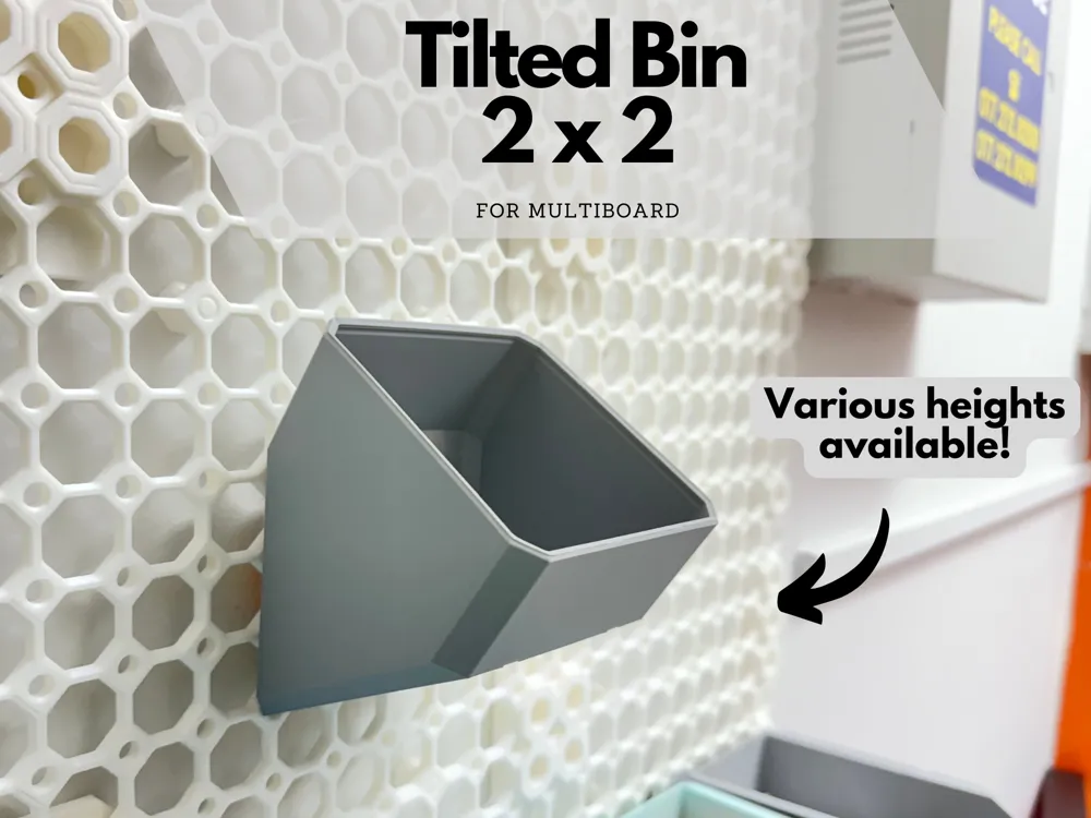 Tilted Bins for Multiboard - 2x2 (various heights) by CY MakerWorld ...