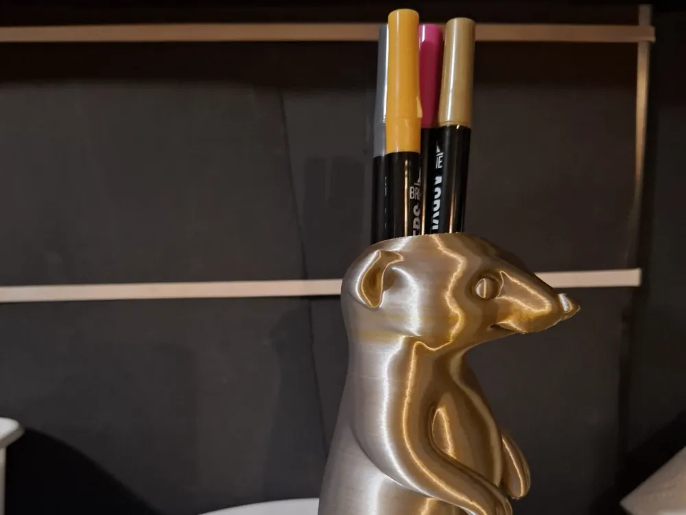 Meerkat Pen Holder - Free 3D Print Model - MakerWorld