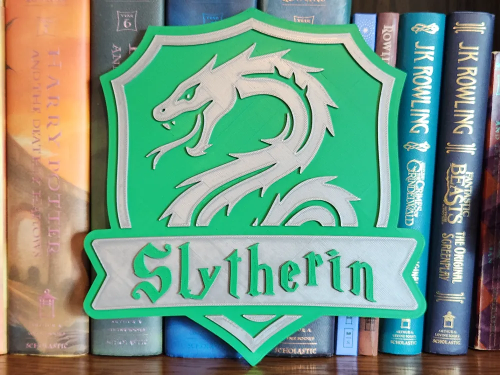 Slytherin House Crest – Fantasy Wall Sign by Slayer3D MakerWorld ...
