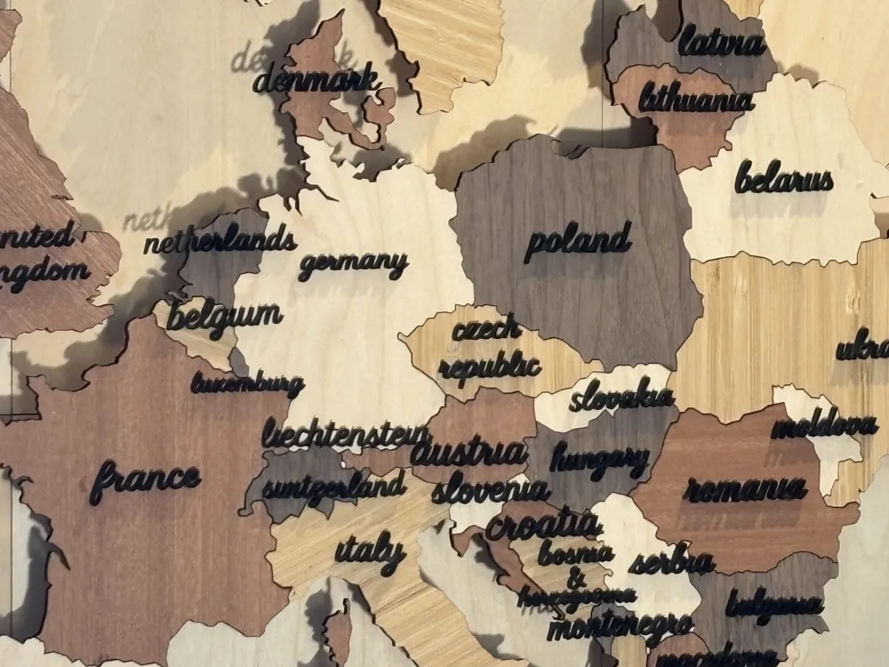 GlobeGlow - Wooden World Map - Free 3D Print Model - MakerWorld