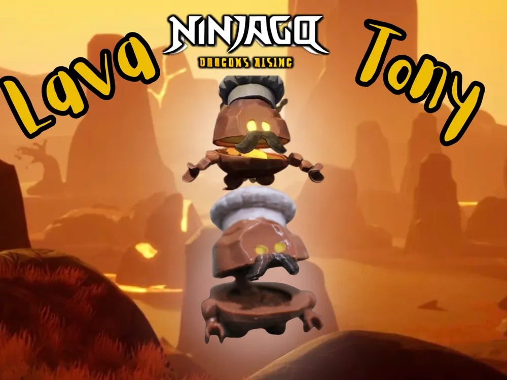 NINJAGO Tides V3 Lava Tony! - Free 3D Print Model - MakerWorld