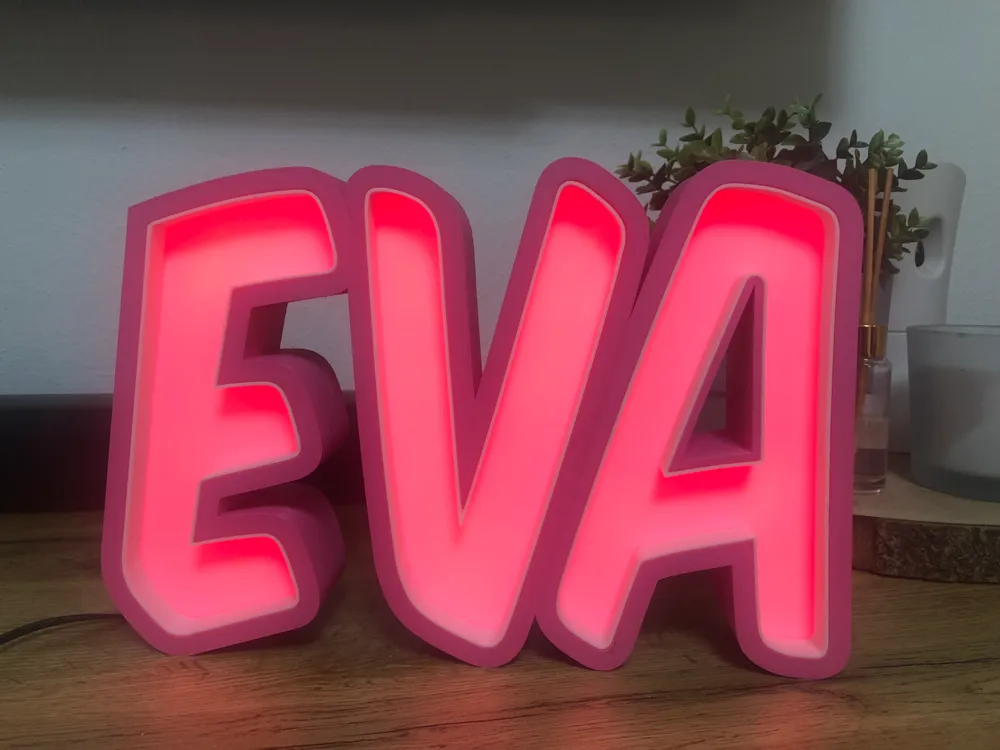 Namenslampe Lightbox Eva Letters by Flexn-3D - MakerWorld