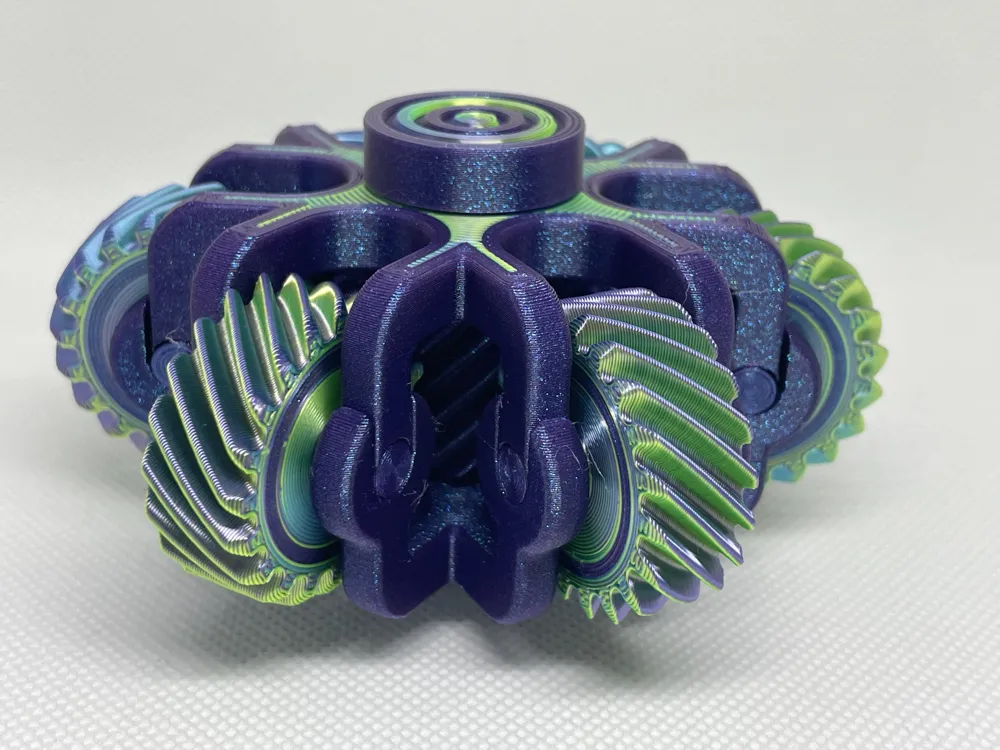 6-Gear Fidget Spinner (snap-lock version) Remixed by sross94 MakerWorld ...
