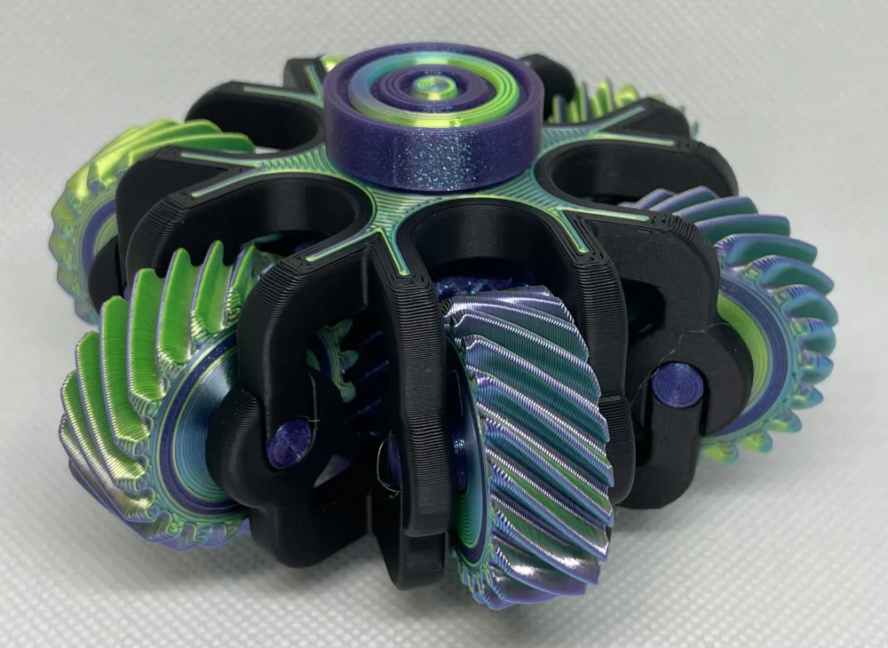 6-Gear Fidget Spinner (snap-lock version) Remixed by sross94 MakerWorld ...