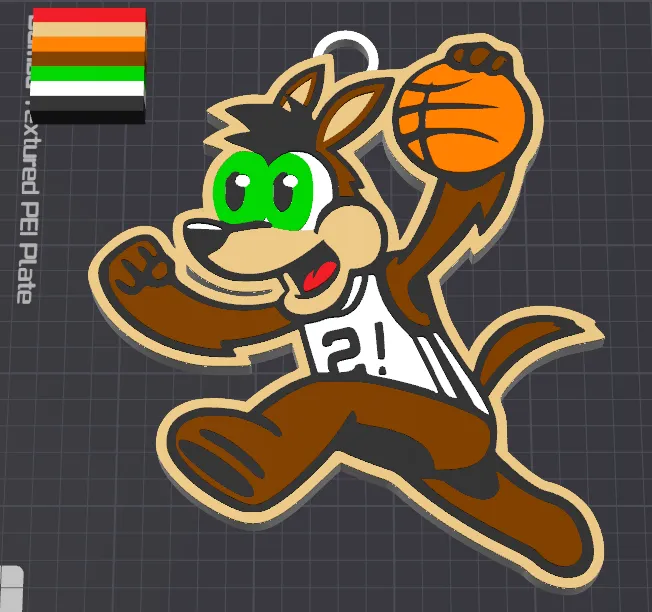 NBA Spurs Coyote Swag Sport Chain - Free 3D Print Model - MakerWorld