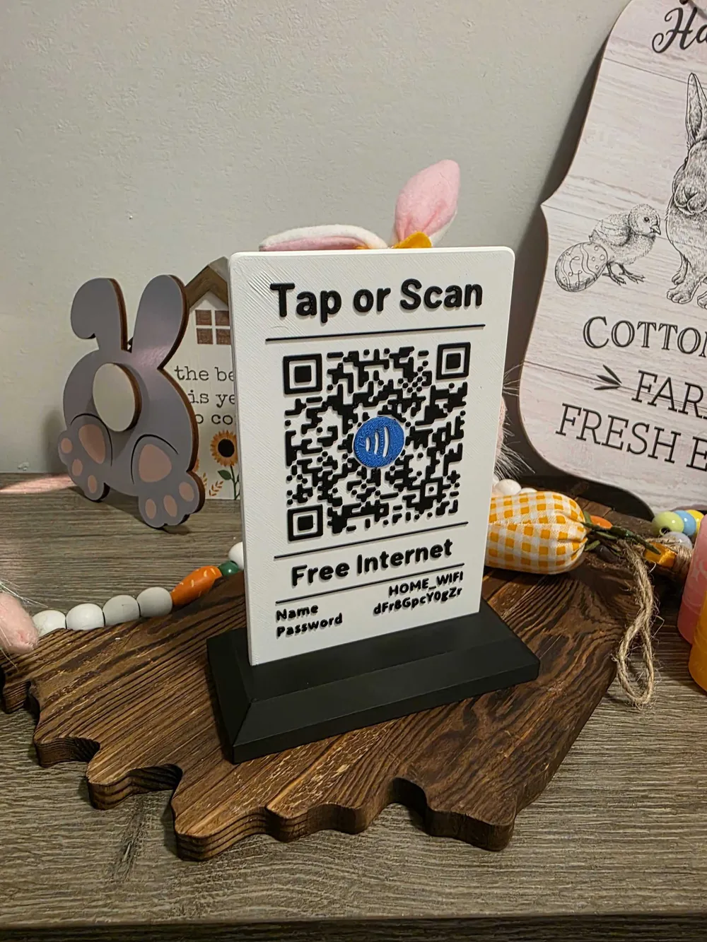 Customizable QR Code Sign (NFC & Frame Optional) - Free 3D Print Model ...