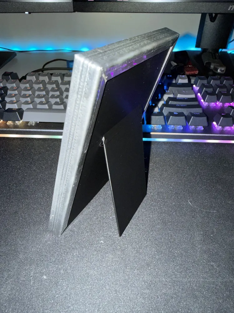 90mmx130mm Picture Frame Backing with Angled Stand - Free 3D Print ...