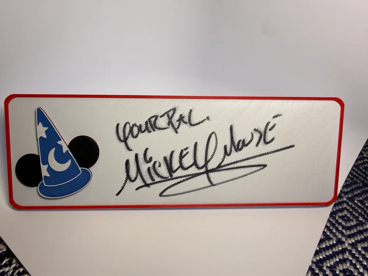 Mickey Mouse Signature Display Sign - Free 3D Print Model - MakerWorld