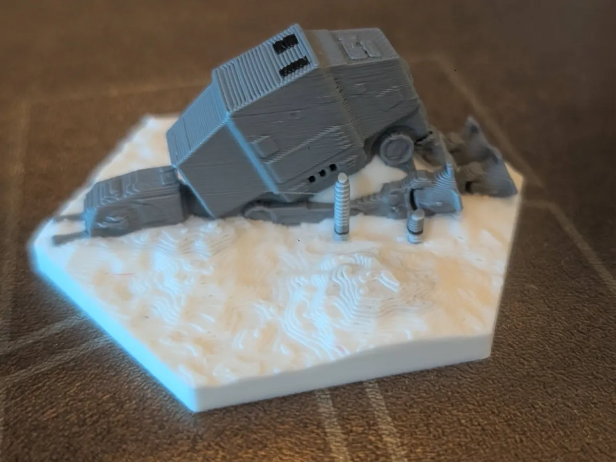 Battle of Hoth - Fallen AT-AT - 3 color AMS - Free 3D Print Model ...