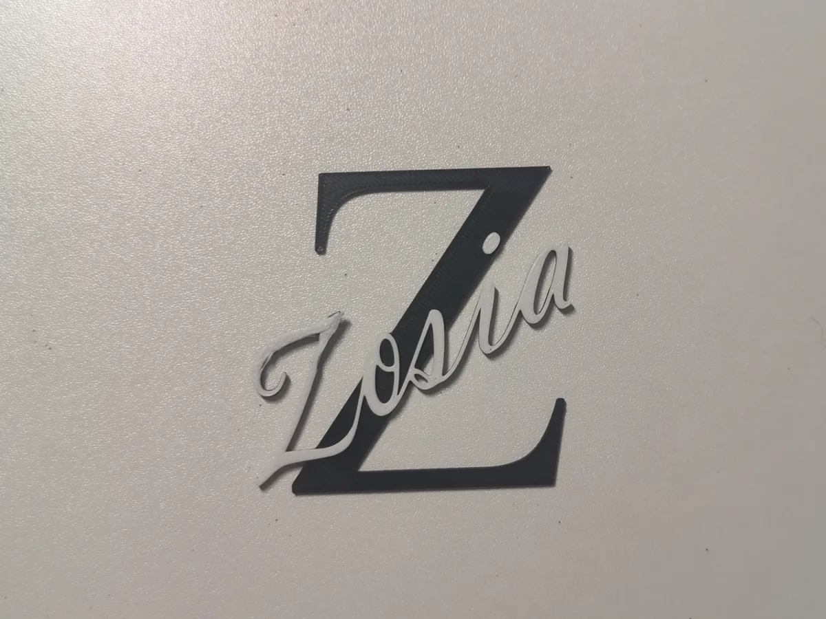 Door Name, Door Sign "Zosia" – 2-Color, 6mm Thick by 3DPrintWonder ...
