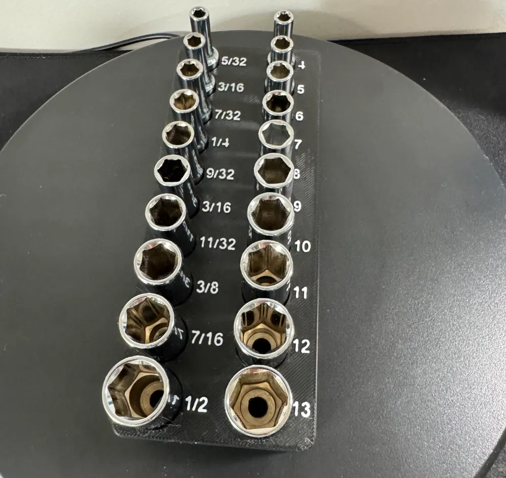 Deep Well 1/4" Socket Holder - Free 3D Print Model - MakerWorld